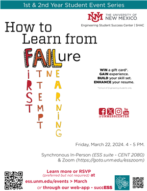UNM Events Calendar - How to Learn from Failure