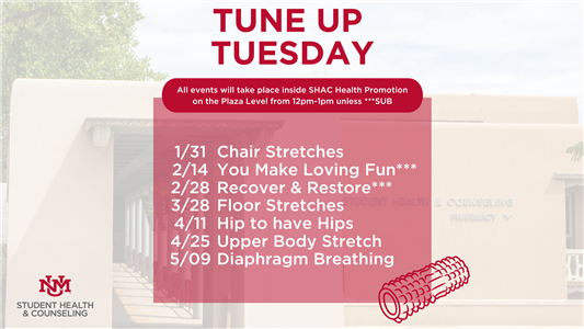 Student Health & Counseling - Tune Up Tuesday for Students - You Make ...