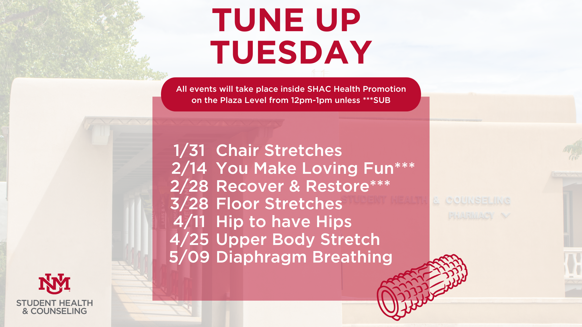 Student Health & Counseling - Tune Up Tuesday for Students - You Make ...