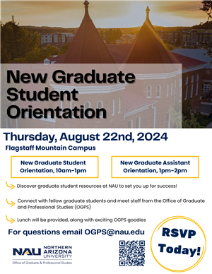 NAU Events - Fall 2024 New Graduate Student Orientation