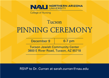 NAU Events - Tucson Fall Nursing Pinning Ceremony