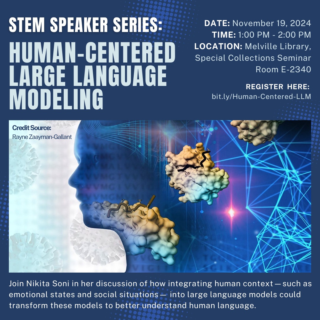Stony Brook University - STEM Speaker Series: Human-Centered Large ...