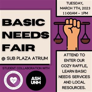 Student Health & Counseling - Basic Needs Fair