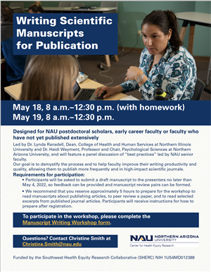NAU Events - Manuscript Writing Workshop