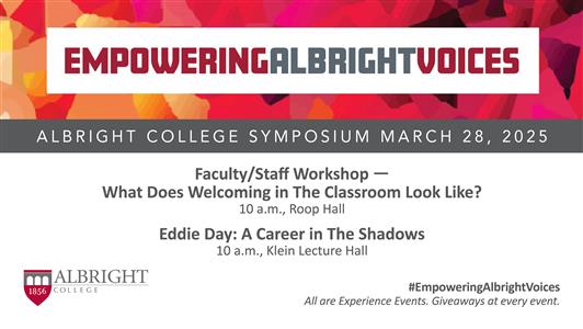 Albright College - EAV Day - "Eddie Day: A Career in The Shadows"