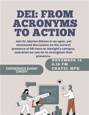Albright College - Cancelled - DEI: From Acronyms to Action