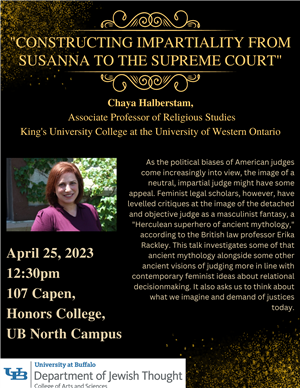 UB Events Calendar - "Constructing Impartiality from Susanna to the ...