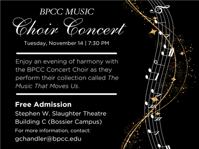 BPCC Events Calendar - BPCC Choir Concert: The Music That Moves Us