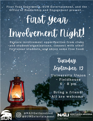 NAU Events - First Year Involvement Night!