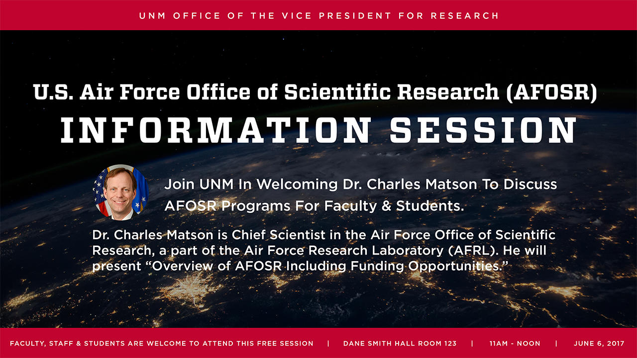 UNM Events Calendar - Air Force Office of Scientific Research (AFOSR ...
