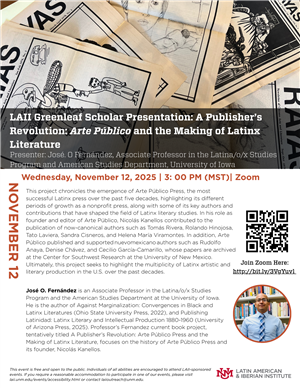 UNM Events Calendar - LAII Greenleaf Scholar Presentation: A Publisher ...