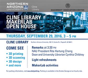 NAU Events - Cline Library MakerLab Grand Opening