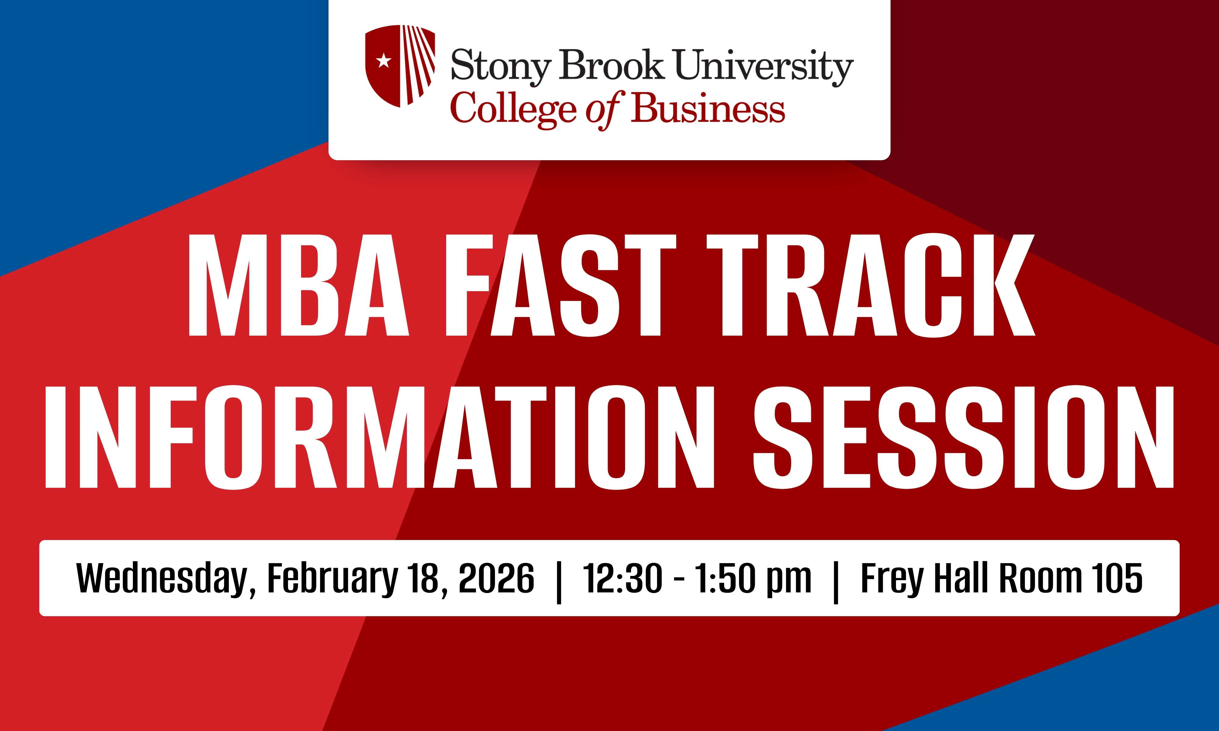 Stony Brook University - MBA Fast Track Information Session
