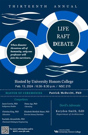 UB Events Calendar - University Honors College Annual Life Raft Debate