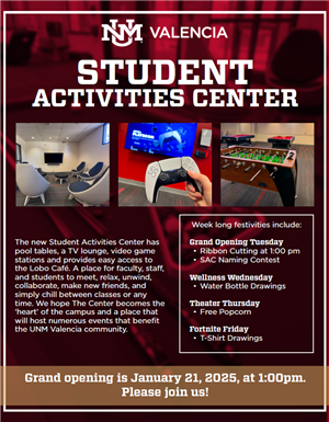 UNM Events Calendar - Student Activities Center Grand Opening