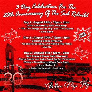 UNM Events Calendar - Student Union Building 20th Anniversary