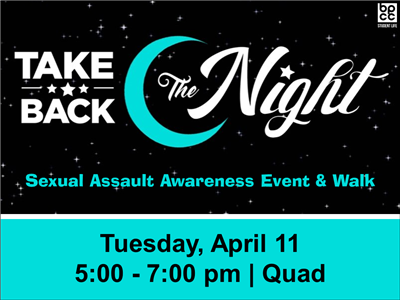 BPCC Events Calendar - Take Back the Night Sexual Assault Awareness ...