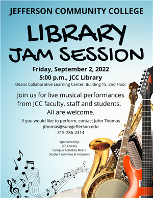 SUNY Jefferson Calendar - Library Jam Session
