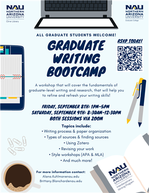 NAU Events - Graduate Writing Bootcamp