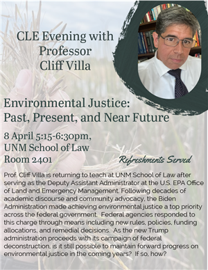 School of Law - CLE- Evening with Professor Cliff Villa