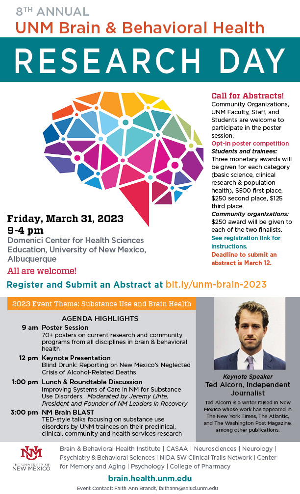 UNM Events Calendar - UNM Brain & Behavioral Health Research Day 2023