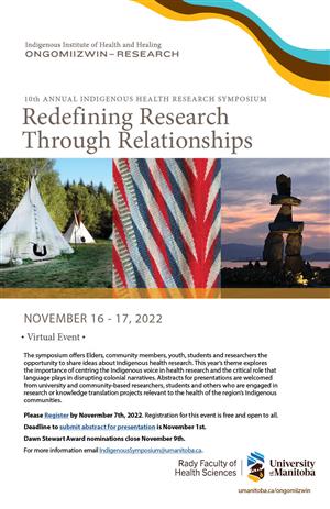 Health Sciences - 10th Annual Indigenous Health Research Symposium