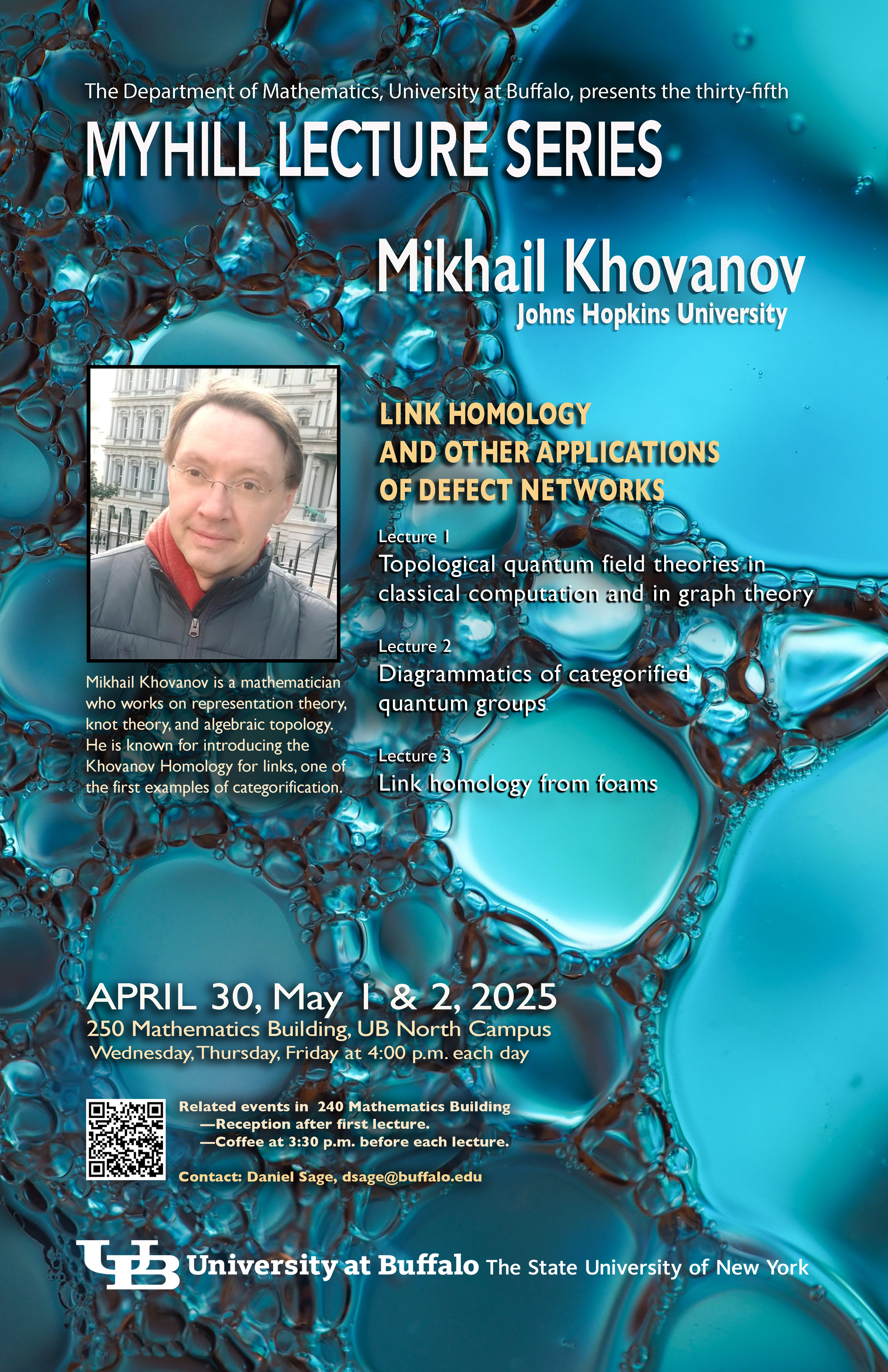 UB Events Calendar - Myhill Lecture Series: Mikhail Khovanov