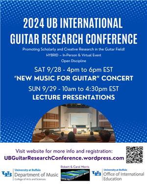UB Events Calendar - 2024 UB International Guitar Research Conference