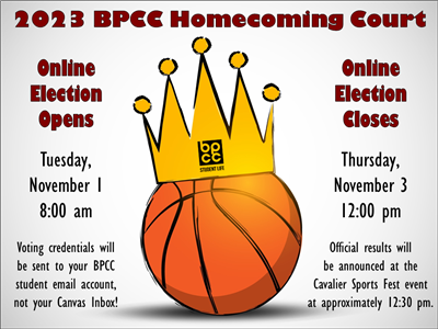 BPCC Events Calendar - Homecoming Court Election