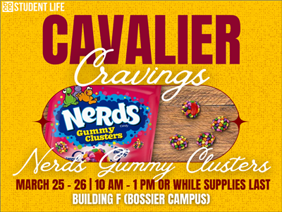 BPCC Events Calendar - Cavalier Cravings Series: Nerds Gummy Clusters