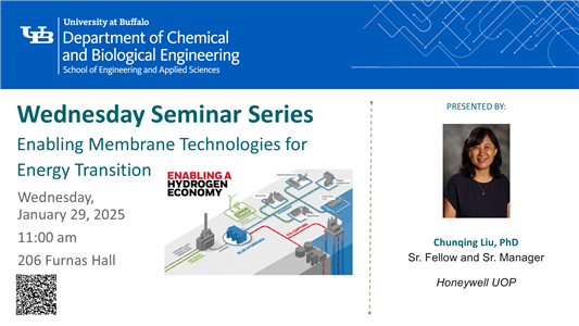 UB Events Calendar - CBE Seminar — Advanced Membrane Technologies for ...