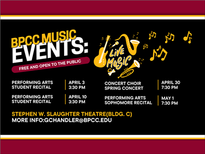 BPCC Events Calendar - Performing Arts Sophomore Recital
