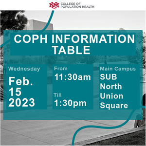 UNM Health Sciences - COPH Information Table