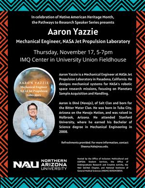 NAU Events - Pathways to Research Speaker Series with Aaron Yazzie
