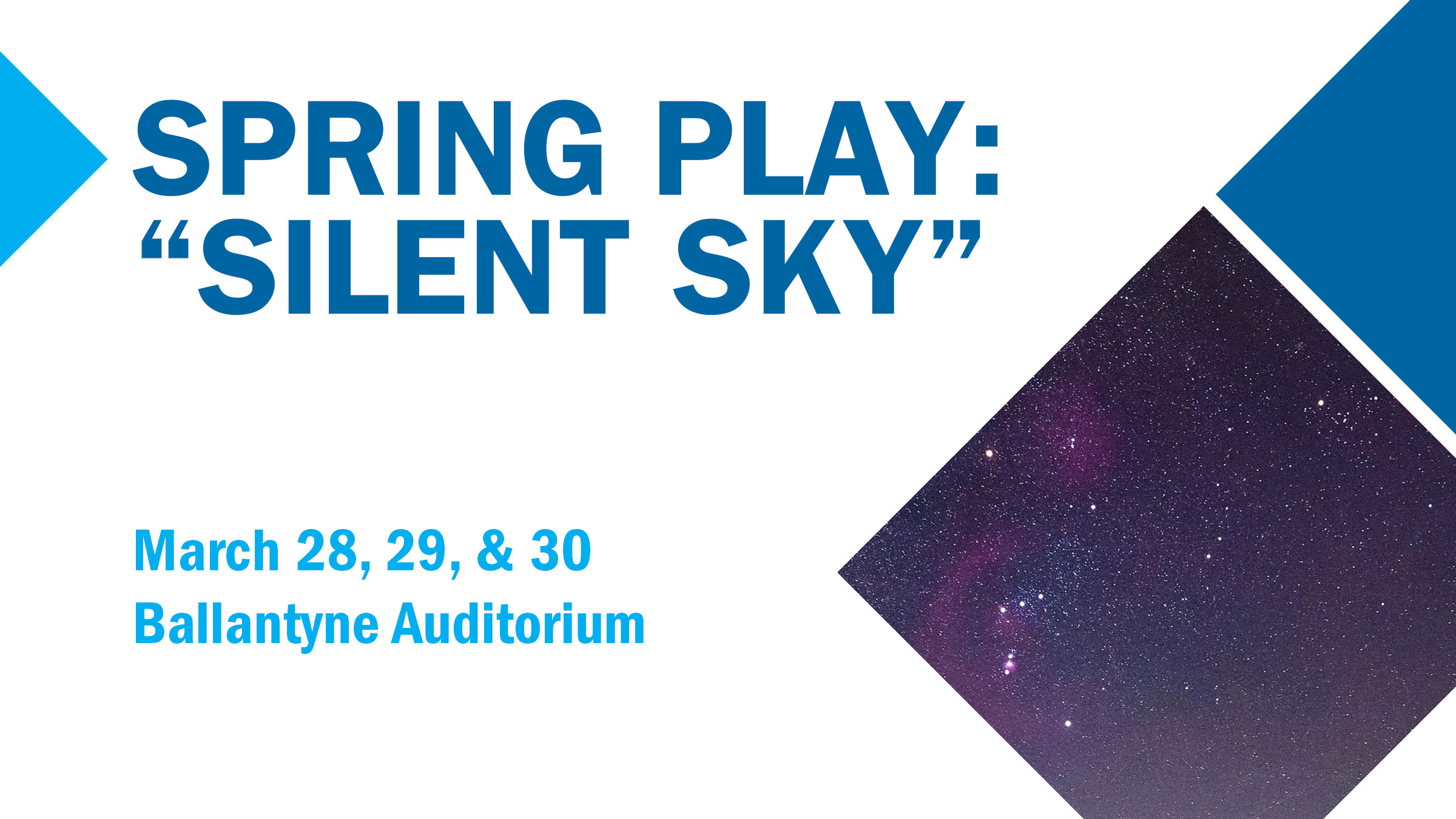 Kirkwood Events - Spring Play: "Silent Sky"