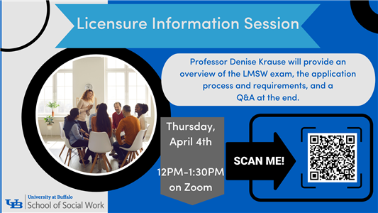 UB Events Calendar - Licensure Information Session