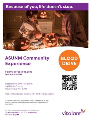 Student Activities - ASUNM Community Experience Blood Drive