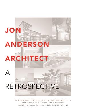 School of Architecture + Planning - "Jon Anderson Architect: A ...