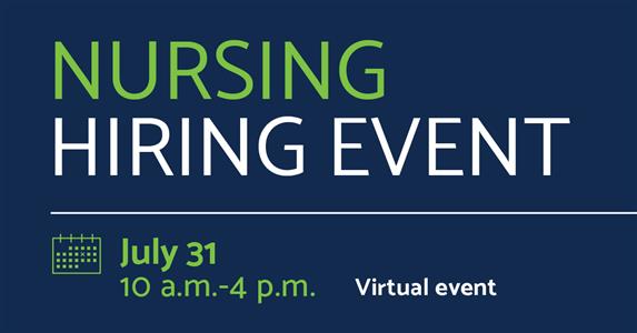 Community Calendar - Nursing Hiring Event with Chief Nurse Executive ...
