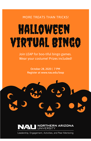 NAU Events - Halloween Virtual Bingo